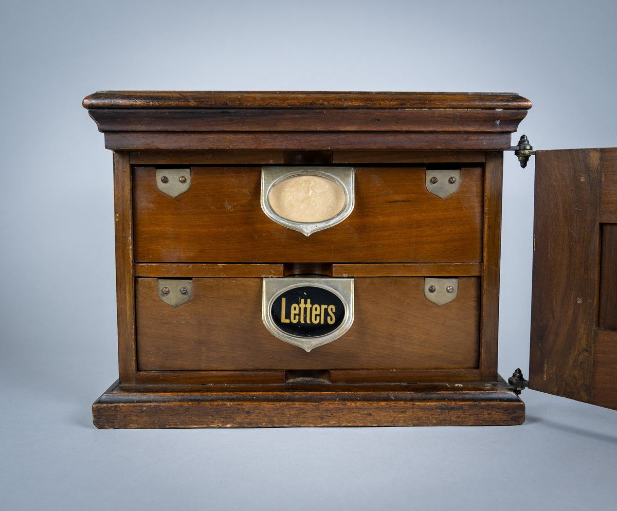 Amberg Patent Double Filing Cabinet With Key, c.1900 | Harrington Antiques